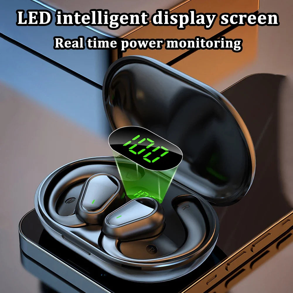Bluetooth 5.3 Headphones Ear Hook Earphones Wireless Earphones HiFi St ...